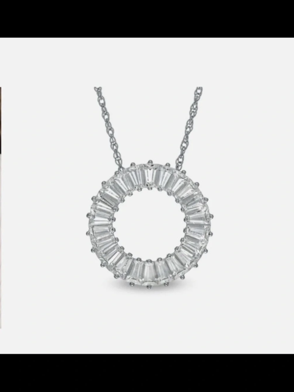Zales | Jewelry | Zales Baguette White Labcreated Sapphire Circle ...